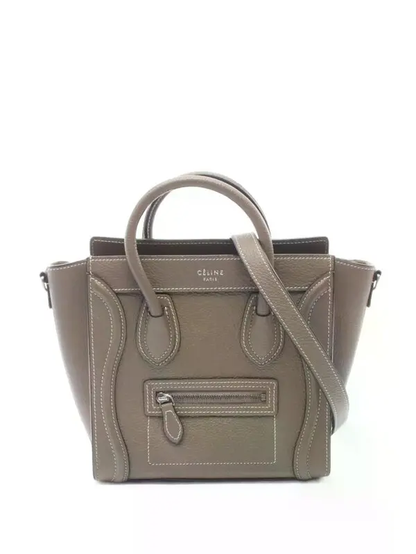 Celine 2010s Nano Luggage Tote Bag - Grey