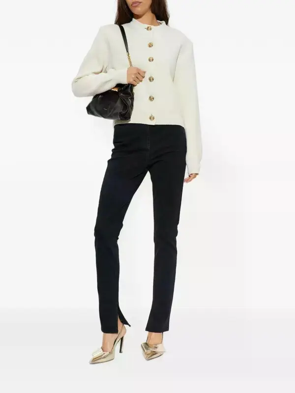 Balmain Shoulder-pad Button-up Wool Cardigan