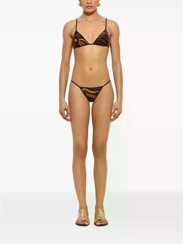 Emilio Pucci Marmo Print Bikini Top - Purple
