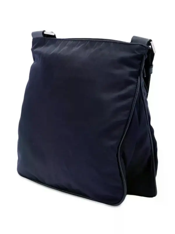 Prada 2013-2026 Saffiano Trimmed Tessuto Zip Top Crossbody Bag