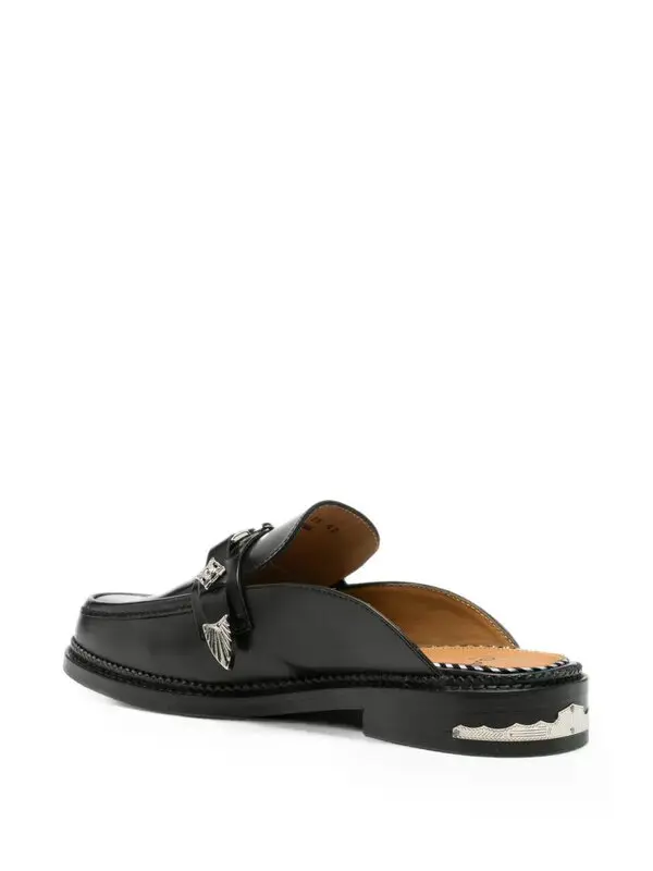 TOGA VIRILIS Leather Mules - Black