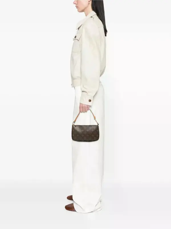 LOUIS VUITTON 2001 Monogram Pochette Accessoires Shoulder Bag