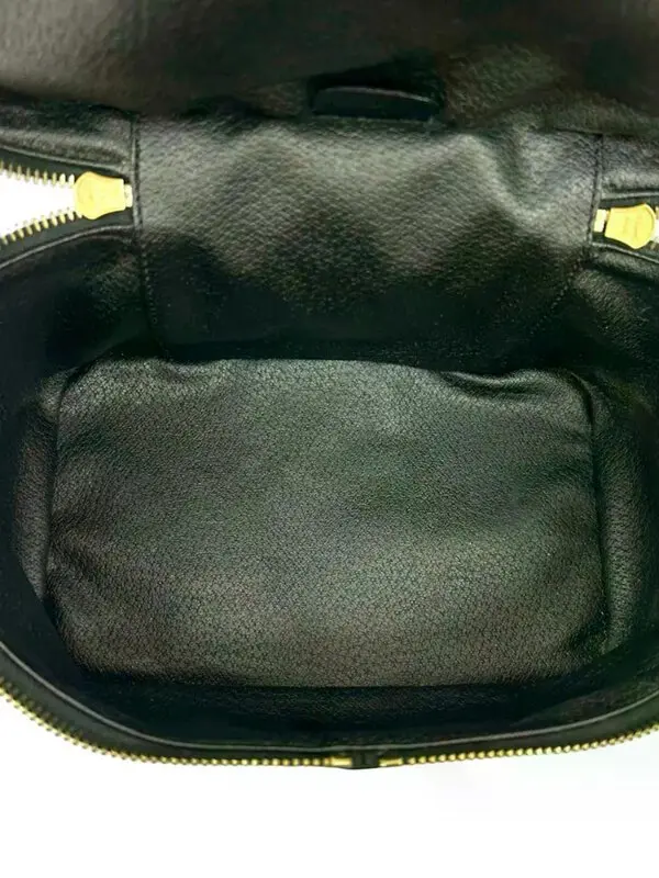 Celine 1996 Macadam Coated Canvas Double Zip Vanity Bag