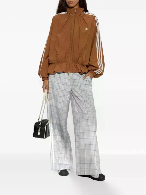 Adidas Checked Wide-leg Track Pants