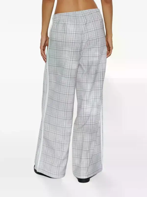 Adidas Checked Wide-leg Track Pants