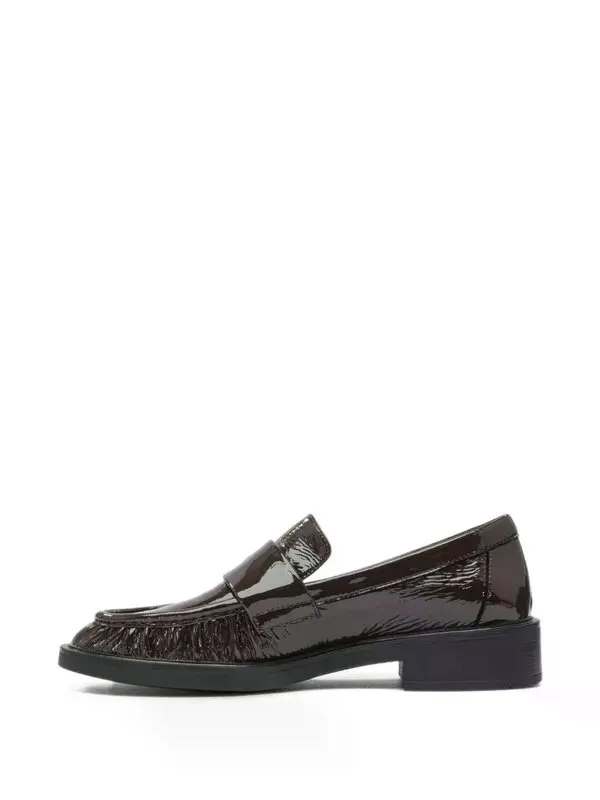 STRATEGIA SHOES Romy Crinkled-finish Loafers