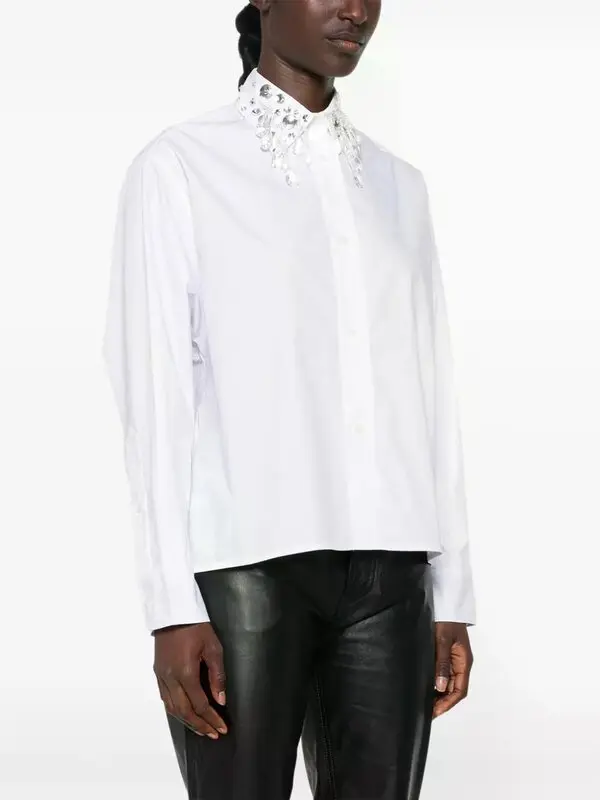 DES_PHEMMES Crystal-embellished Shirt