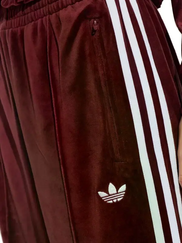Adidas Velour Side-stripe Track Pants