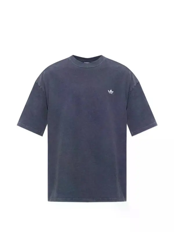 Adidas Logo-embroidered T-shirt - Blue