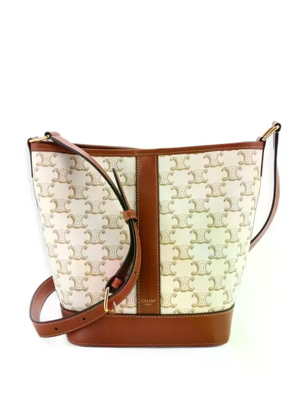 Celine Triomphe Coated Canvas Small Bucket Bag