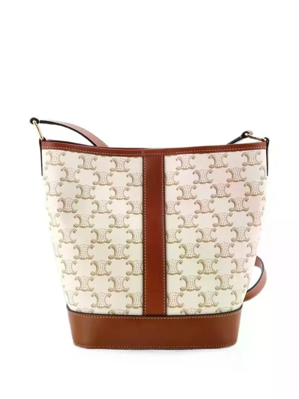 Celine Triomphe Coated Canvas Small Bucket Bag