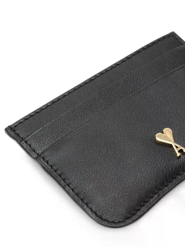 AMI Paris De Coeur Leather Card Holder