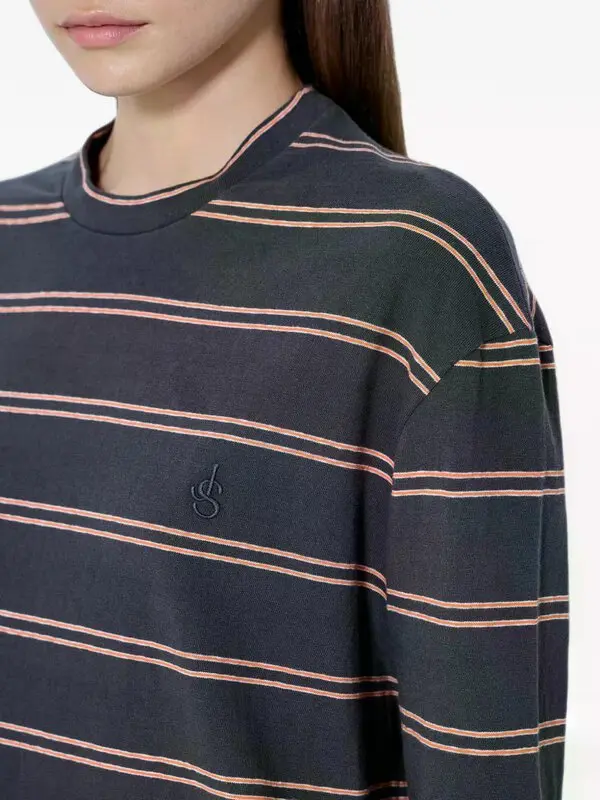 JIL SANDER Striped Cotton T-shirt