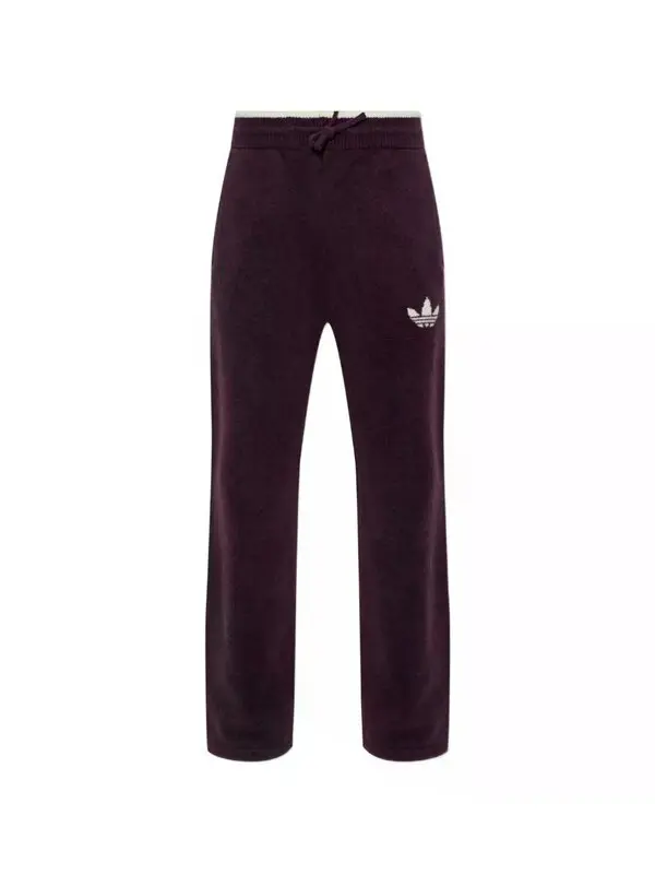 Adidas Trefoil-logo Drawstring Track Pants - Purple