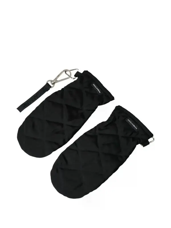 Dolce & Gabbana Quilted Mittens - Black