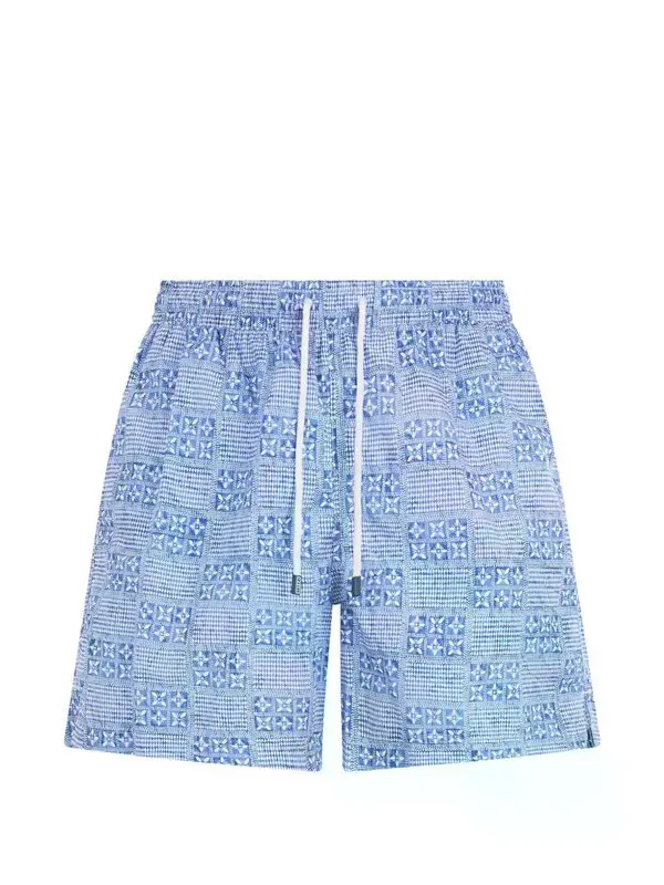 Fedeli Printed Drawstring Swim Shorts