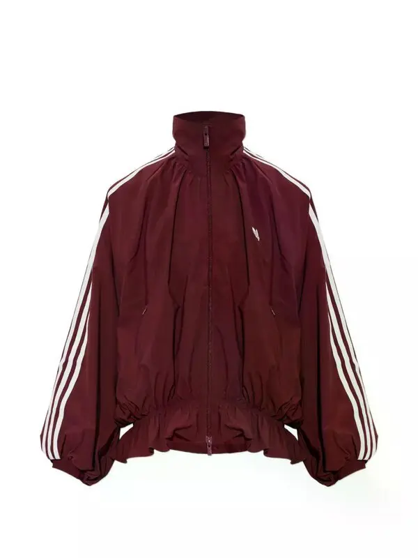 Adidas 3-stripes Gathered-detail Oversized Jacket - Red