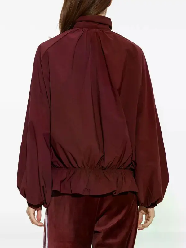 Adidas 3-stripes Gathered-detail Oversized Jacket - Red