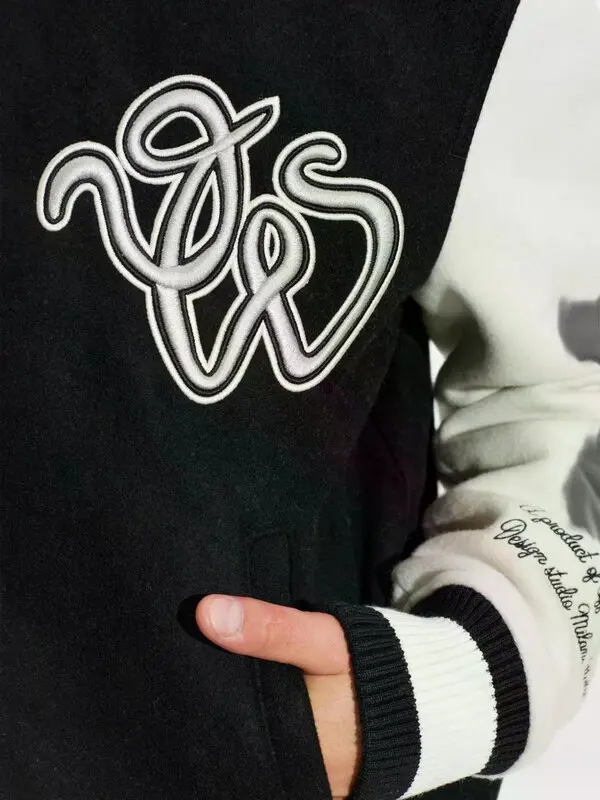 Off-White Logo-patch Panelled Bomber Jacket