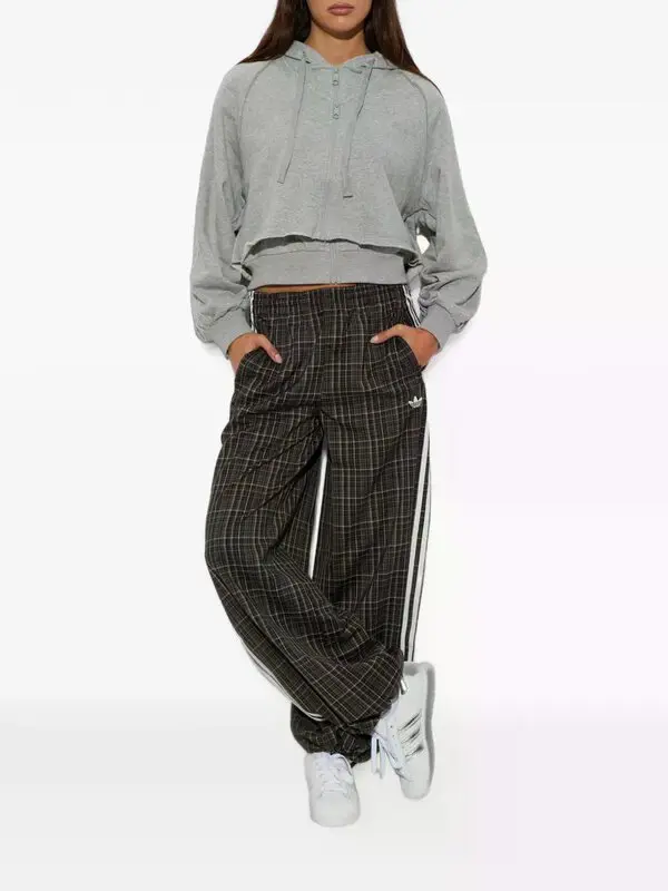 Adidas Layered-effect Cropped Hoodie