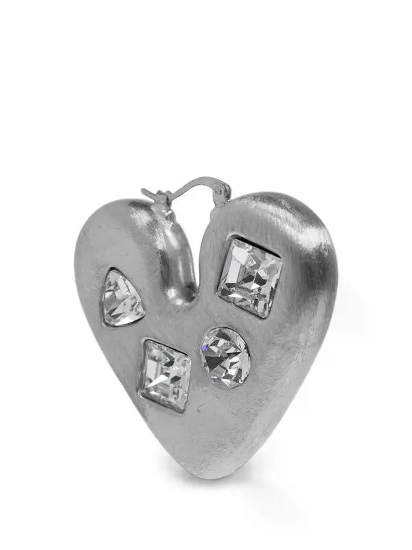 Jacquemus Crystal-embellished Heart-shaped Earrings