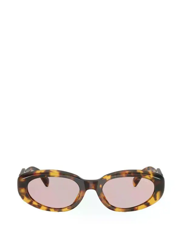 Miu Miu Oval-frame Sunglasses - Brown
