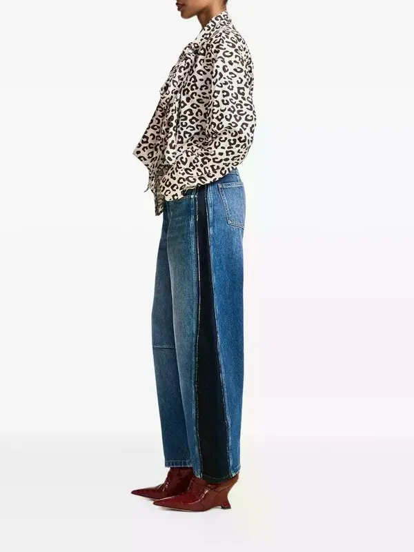 Essentiel Antwerp Leopard-print Pussy-bow Shirt - Neutrals
