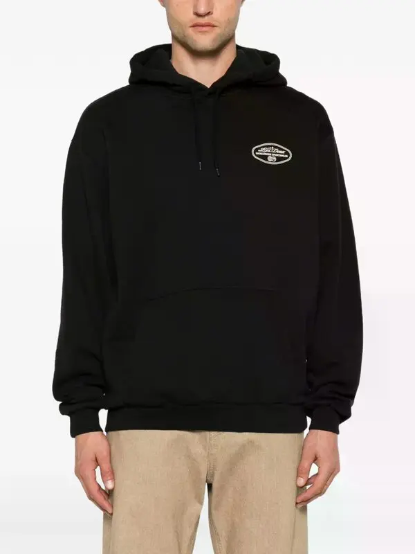 LES DEUX Worldwide Logo-print Cotton Hoodie
