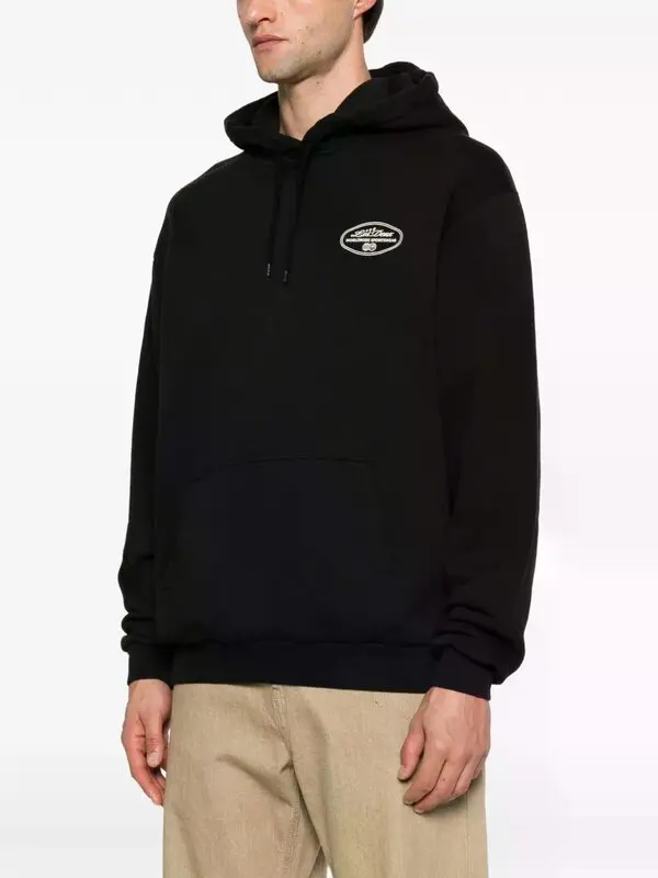 LES DEUX Worldwide Logo-print Cotton Hoodie