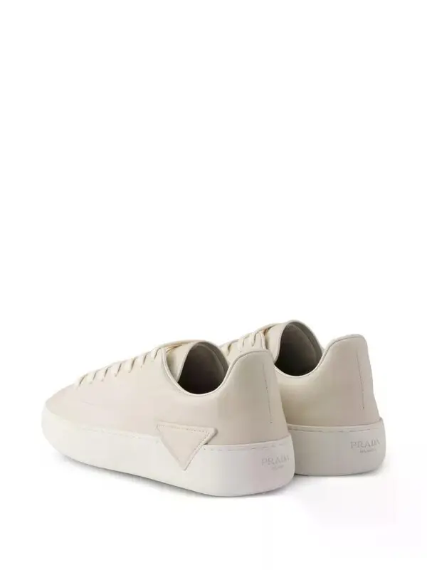 Prada Court Leather Sneakers - Neutrals
