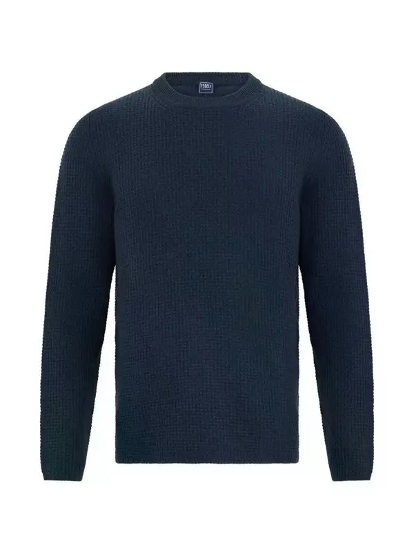 Fedeli Waffle-knit Crew-neck Sweater