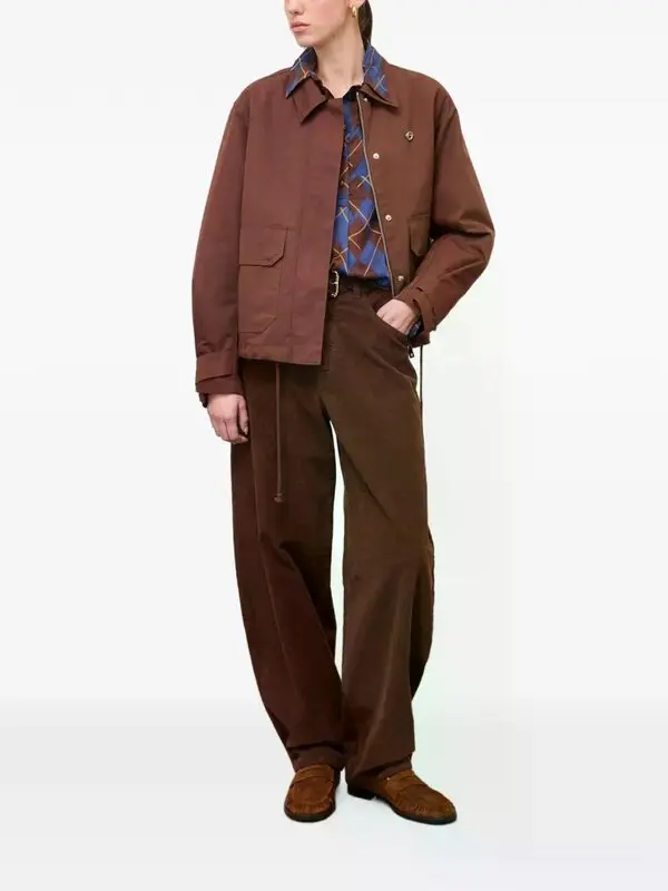 OTTOD'AME Corduroy Wide-leg Trousers