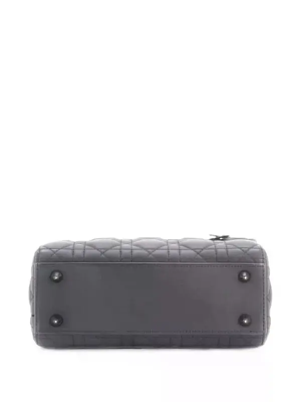 Dior Ultra Matte My Abcdior Lady Bag Cannage Quilt Calfskin Shoulder Bag - Black