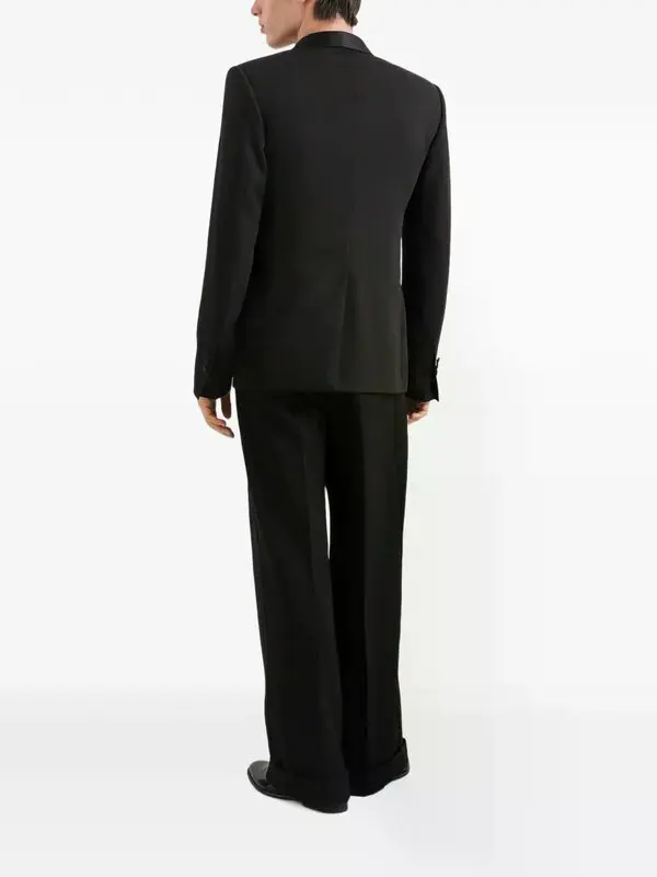 Dolce & Gabbana Double-breasted Tuxedo Jacket In Techno Gabardine