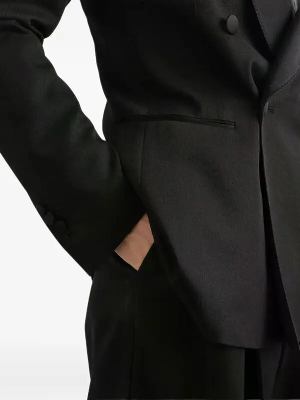 Dolce & Gabbana Double-breasted Tuxedo Jacket In Techno Gabardine