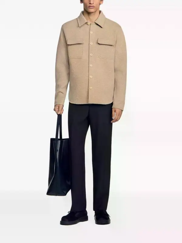 Sandro Boiled Wool Overshirt