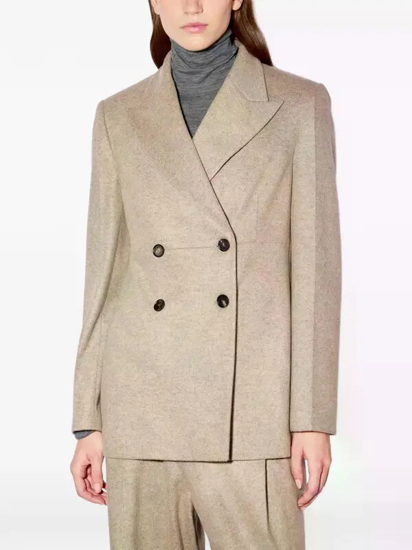 Liviana Conti Double-breasted Peaked-lapel Jacket - Neutrals