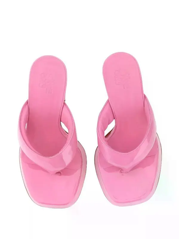 GIABORGHINI Patent-finish Platform Sandals