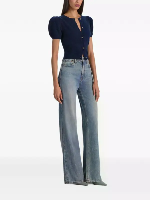 Alice + Olivia Sabine Puff-sleeve Cardigan