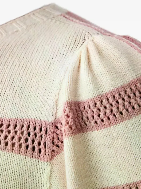 TWINSET Striped Puff-sleeve Sweater