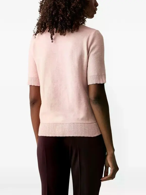 TWINSET Polo Shirt With Brooch - Pink