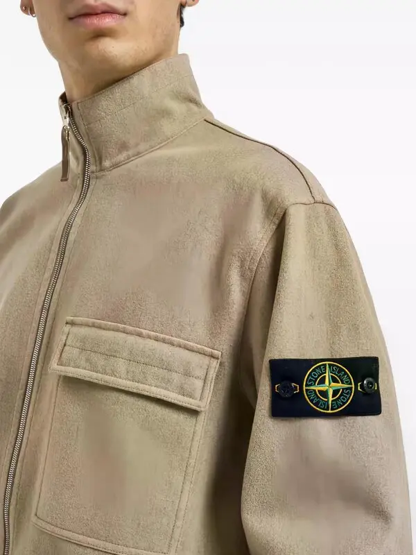 Stone Island 1200033 Wool Nylon Flannel-tc Overshirt