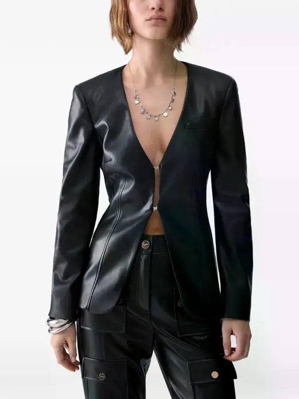 Liu Jo Slim-fit Blazer In Coated Fabric