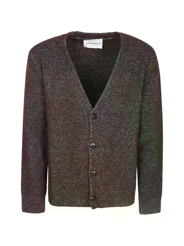 AMARANTO Marl-knit V-neck Cardigan