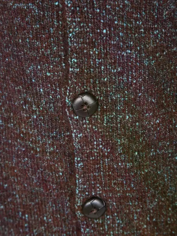 AMARANTO Marl-knit V-neck Cardigan