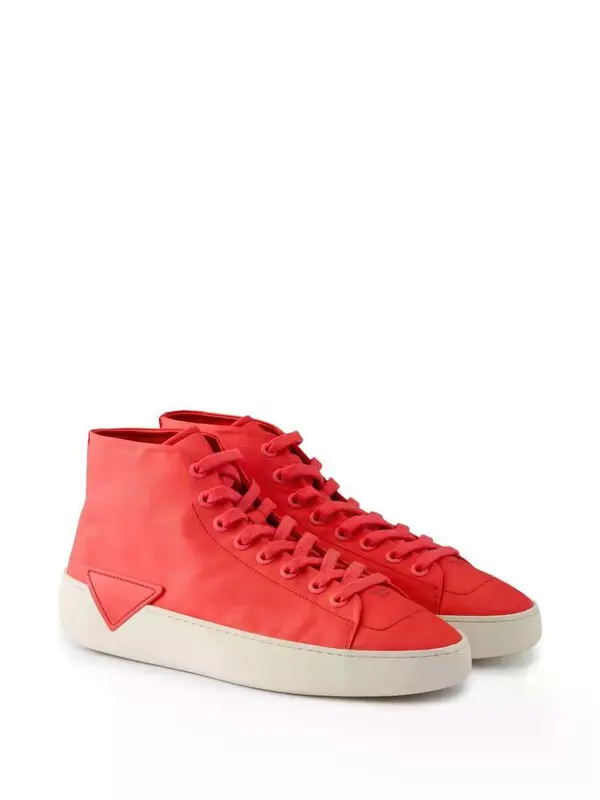 Prada High-top Re-nylon Sneakers - Red