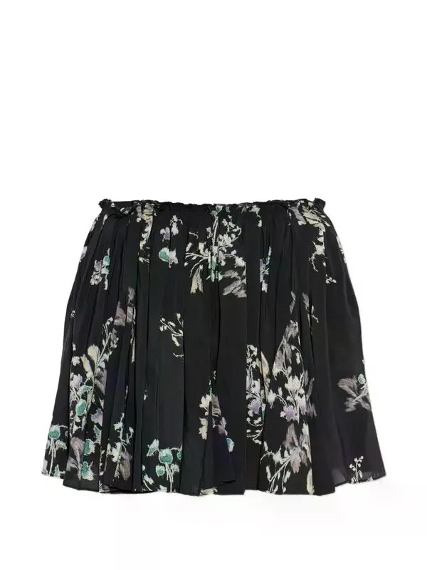 MARANT ETOILE Livy Floral-print Mini Skirt - Black