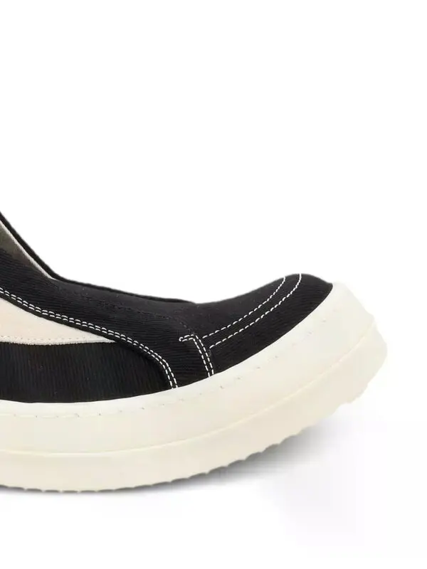 Rick Owens Vintage Contrast-stitch Slip-on Sneakers - Black
