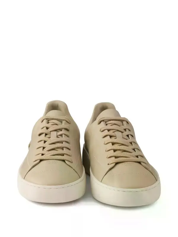 Prada Court Leather Sneakers - Neutrals