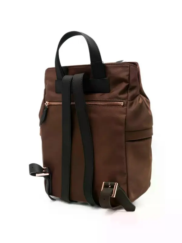 ALEXANDER SMITH Medium Daisy Logo-tape Satin Backpack
